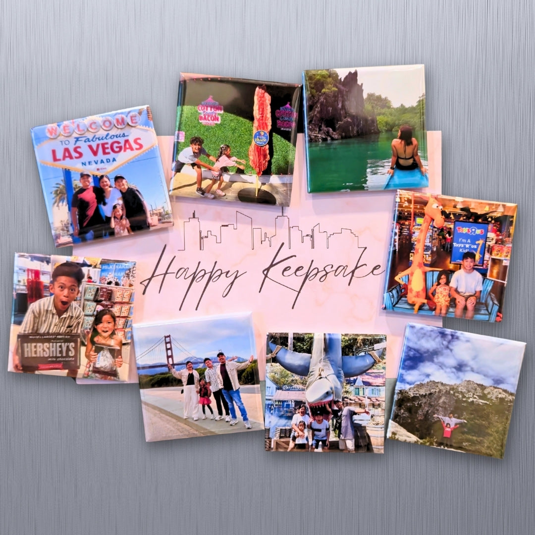 2x2 inch Custom Photo Magnet – Happy Keepsake